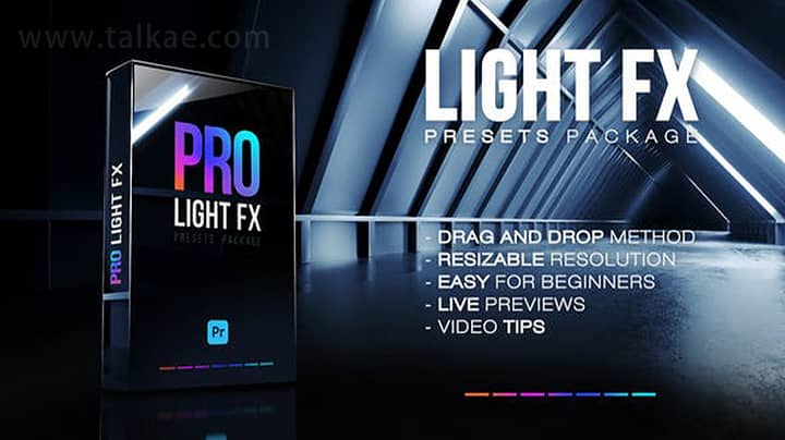 PR模板-Light FX Transitions Pack 光学镜头光效叠加光线漏光视频转场过渡-韬客AE