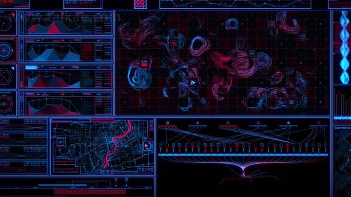 AE模板-Sci-fi Interface HUD Package 2 300种科技感HUD动态UI元素包-韬客AE